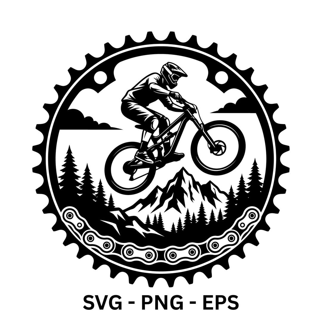 Mtb Biker Svg Png, Mountain Bike, Cyclist Gift, Downhill, Trail Riding ...
