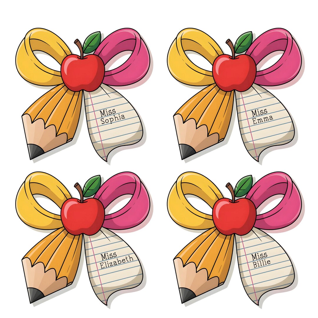 Personalize by Adding the Teacher's Name, Coquette Teacher PNG, Teacher ...