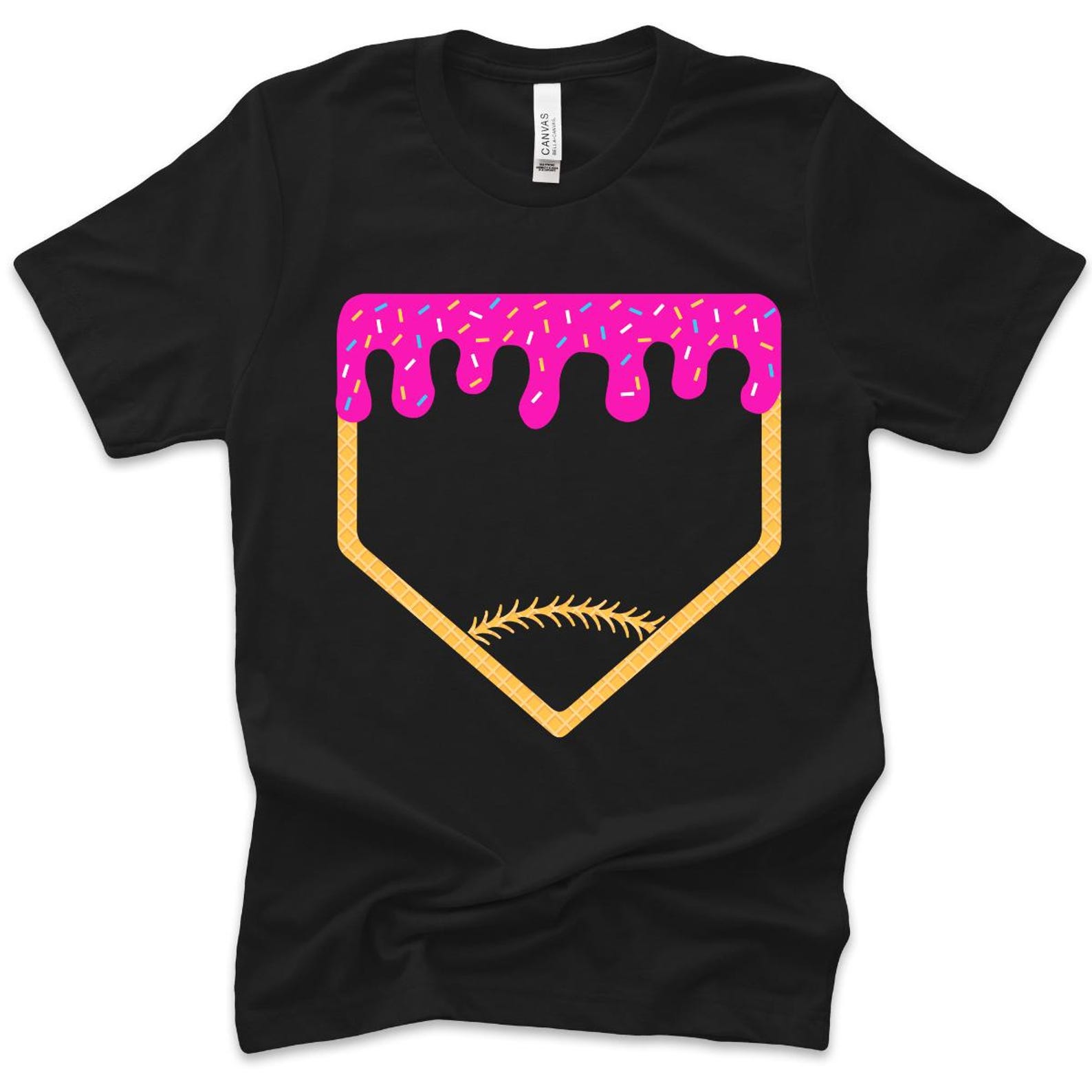 Waffle Home Plate PNG Bundle: Baseball Ice Cream Drip (digital File) - Etsy