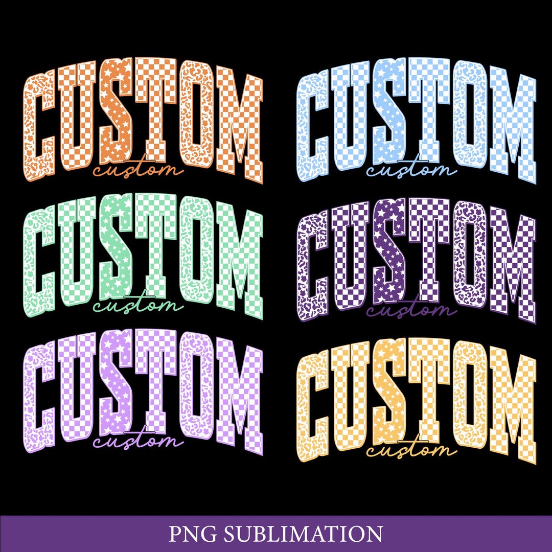 Custom Team Name PNG: School Spirit Sublimation Design (digital ...