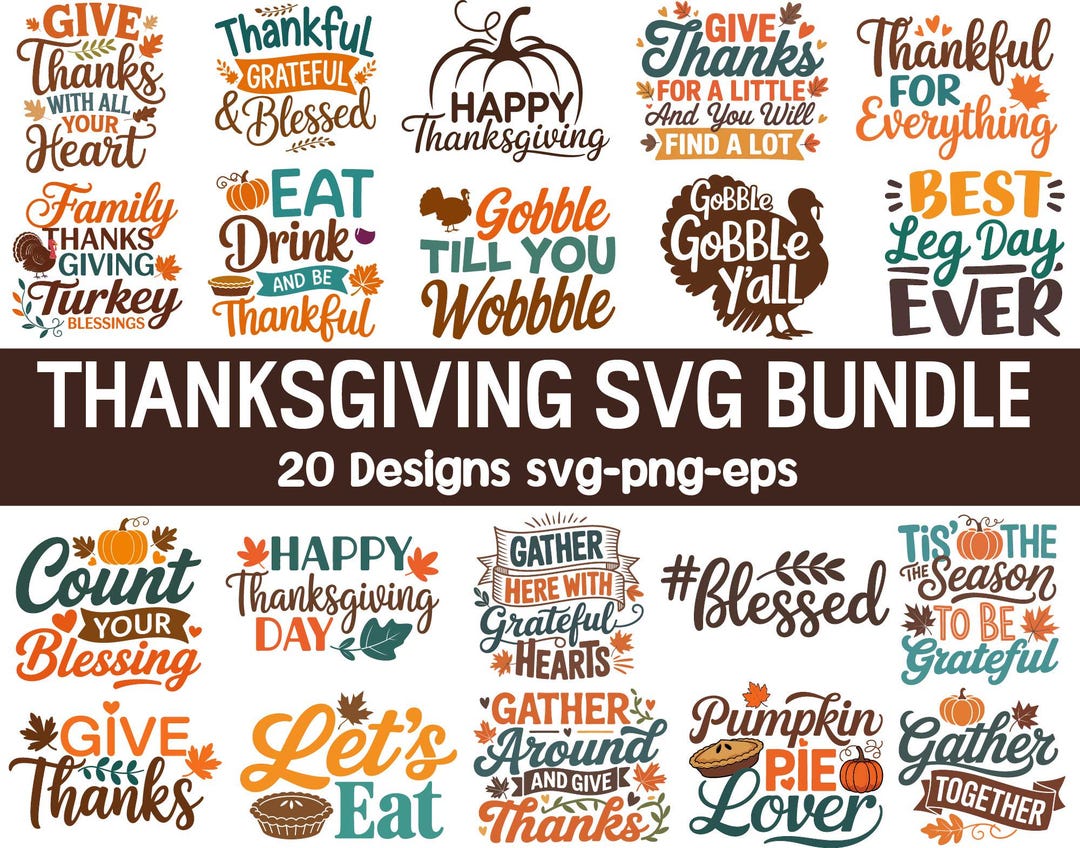 Thanksgiving SVG Bundle, Feeling Thankfull Svg, Hello Fall Svg ...