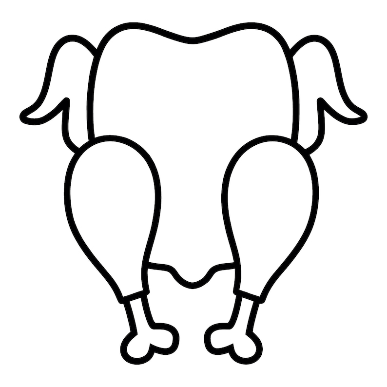 Turkey Outline, Svg Png Dxf Eps Pdf, Laser Cut Files (digital Download ...