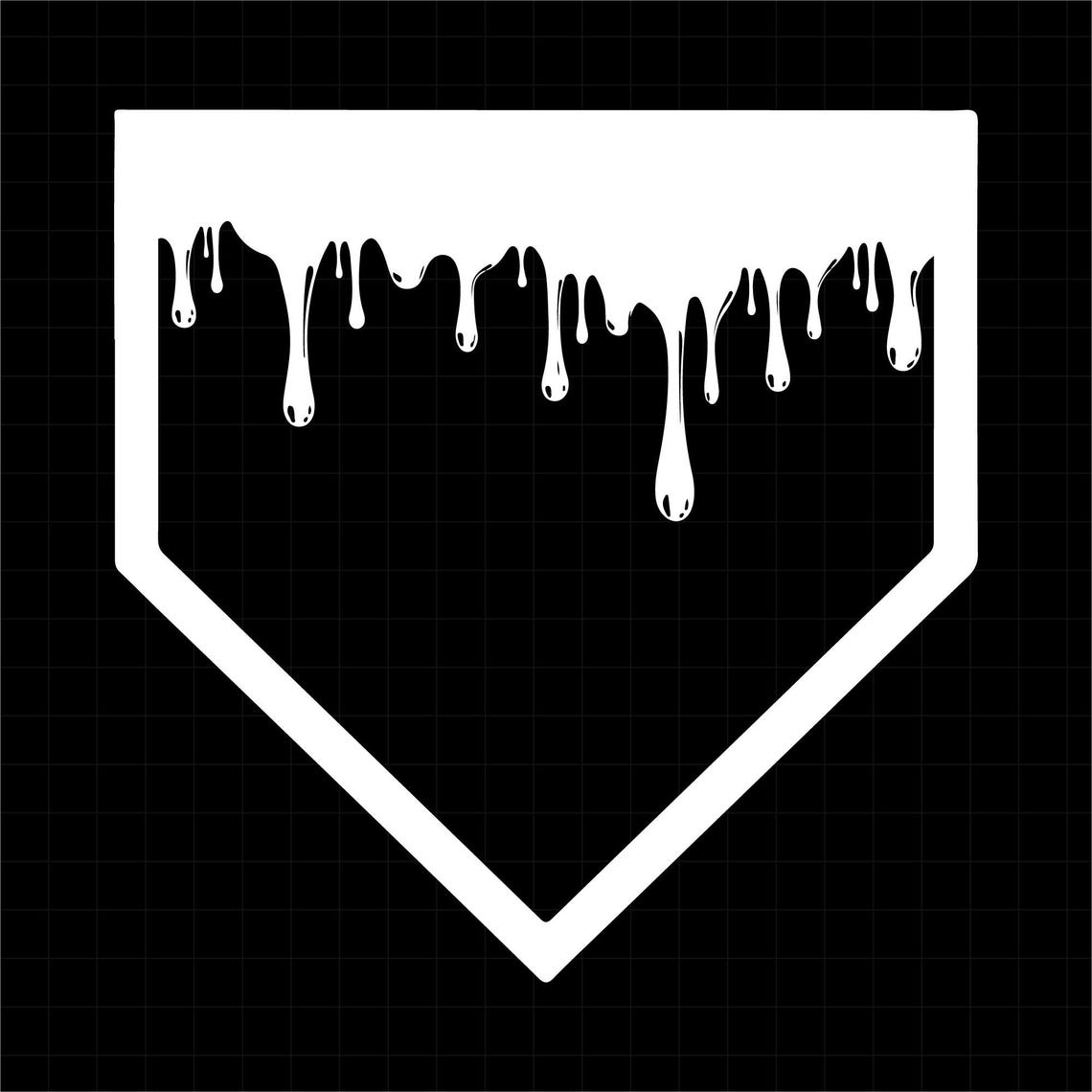 Dripping Home Plate Svg, Baseball Home Plate Svg, Home Plate Svg ...