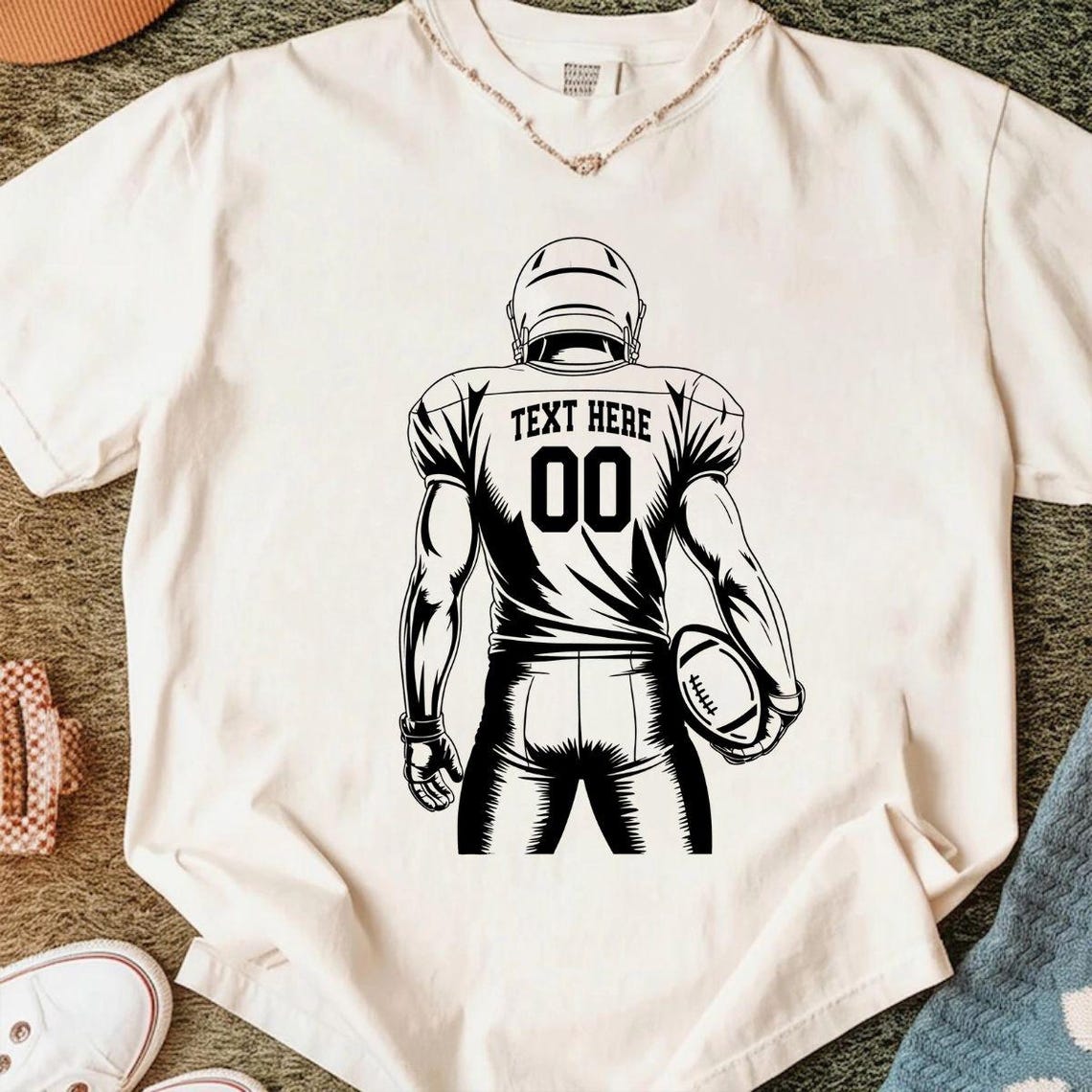 Custom Football Player SVG: Personalized Team Shirt Design (digital ...