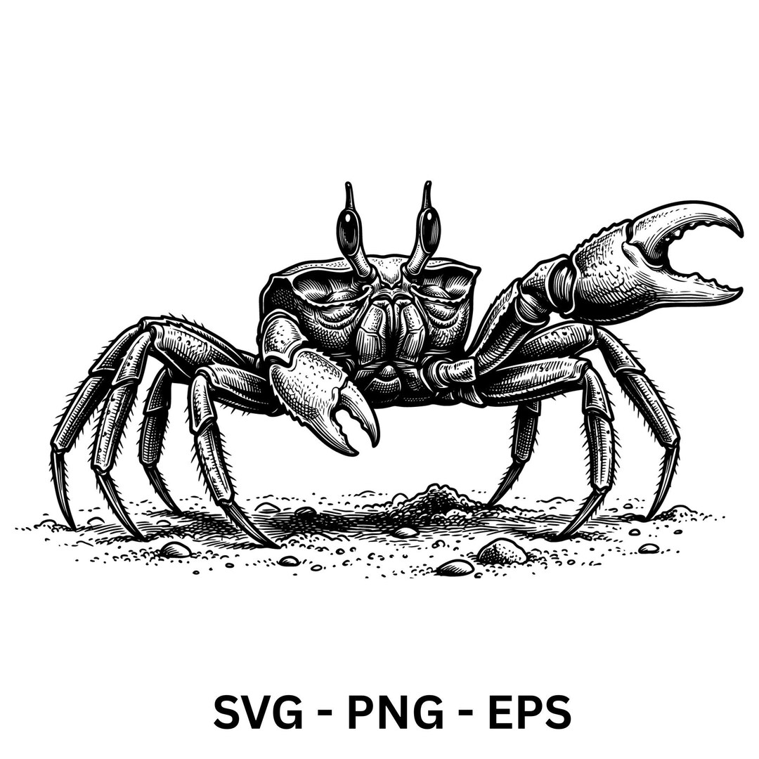 Laser Engrave File Beach Ocean Crab Scen Svg, Seafood Svg, Marine Svg ...