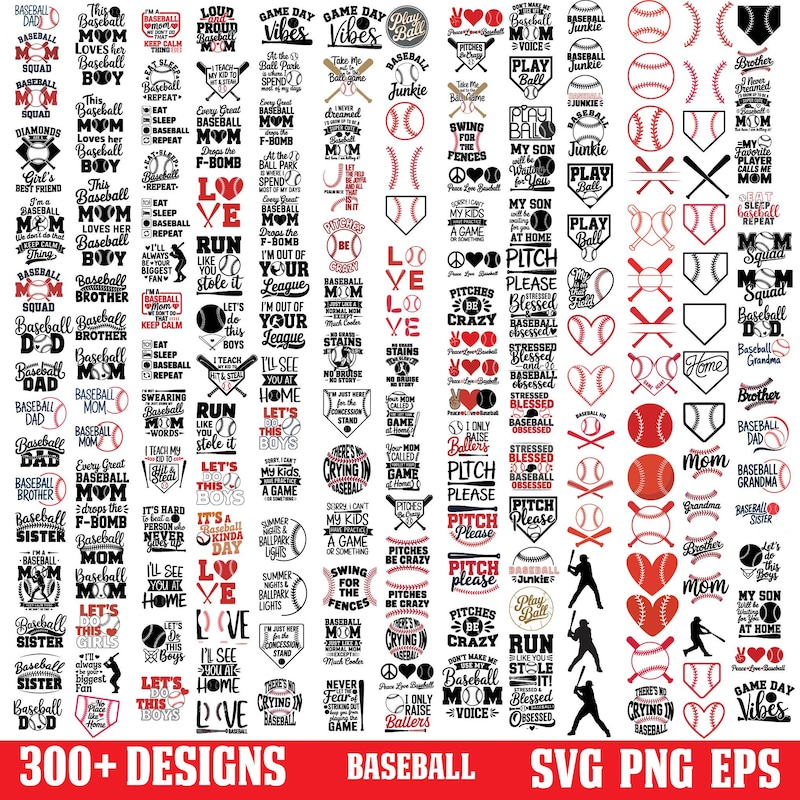 Baseball Print Bundle - Etsy