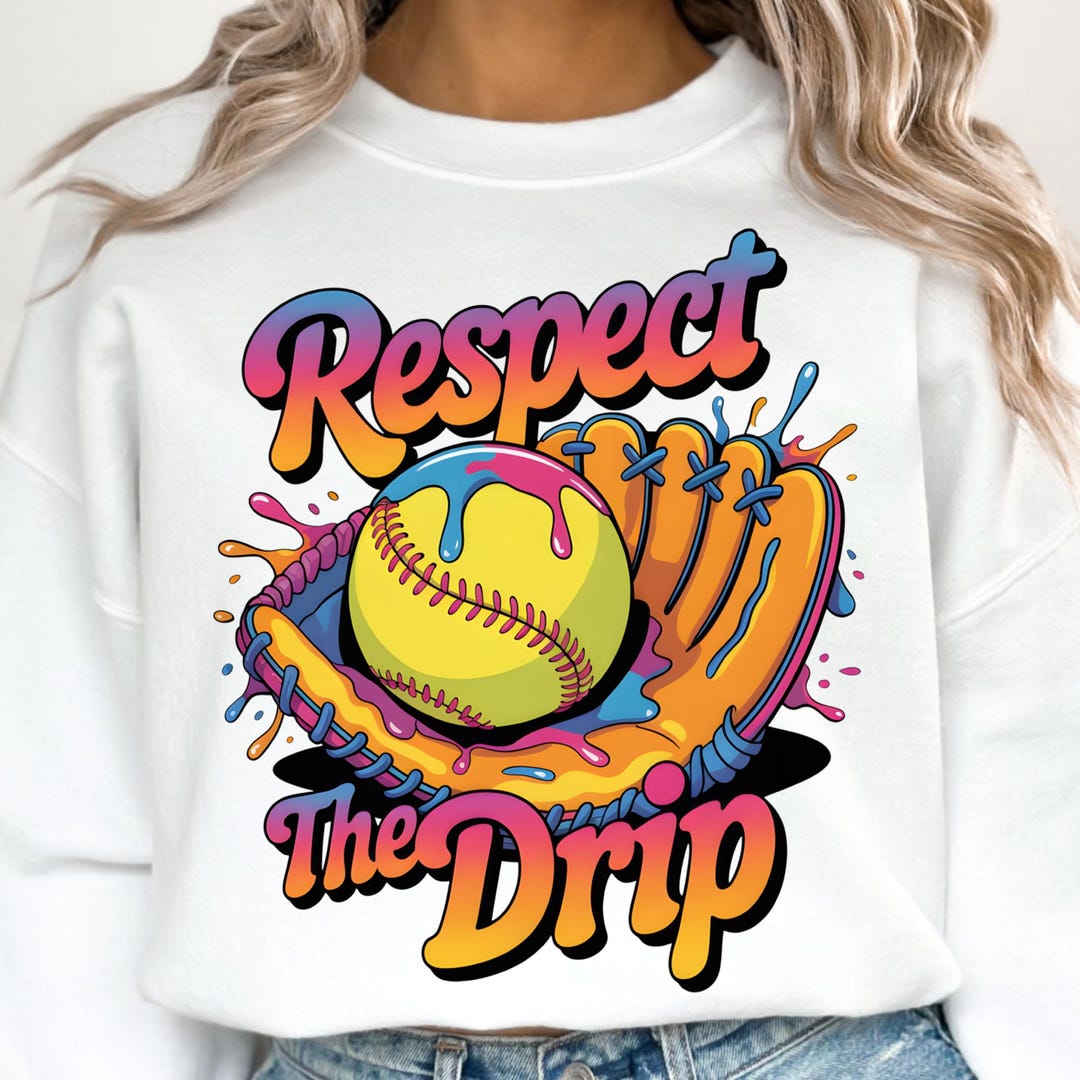 Respect the Drip Softball Png, Softball Sport Team Png, Softball Ice ...