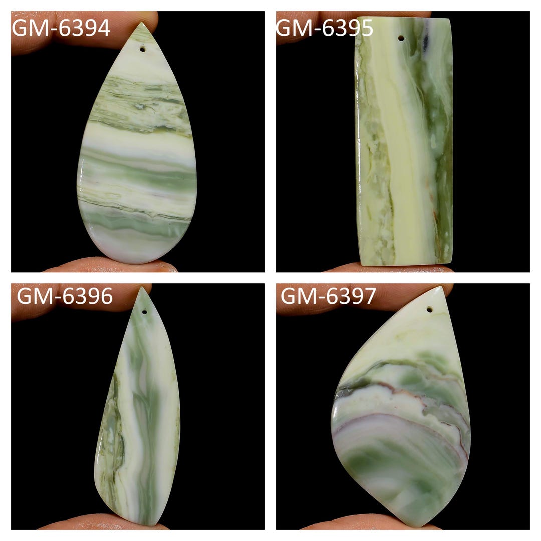 Natural Serpentine Fancy Shape Drilled Cabochon Single Pieces, Semi ...