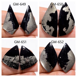 Natural Apache Gold Fancy Shape Drilled Cabochon Matching Pairs, Semi ...