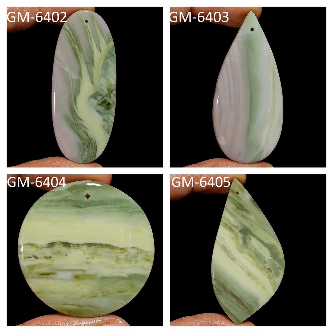 Natural Serpentine Fancy Shape Drilled Cabochon Single Pieces, Semi ...