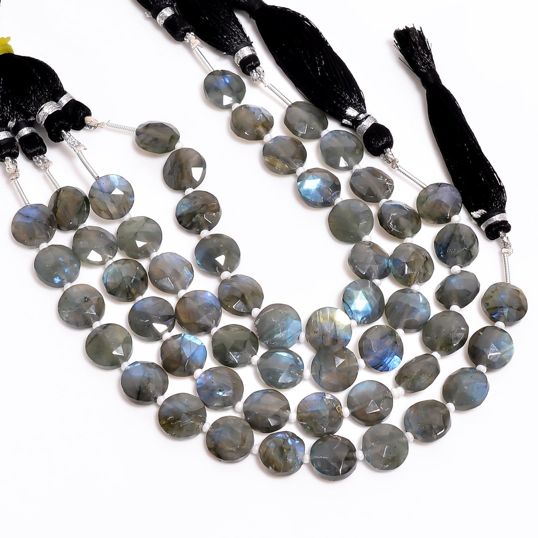 Labradorite Faceted Coin Shape 10mm Semi-precious Gemstones - Etsy