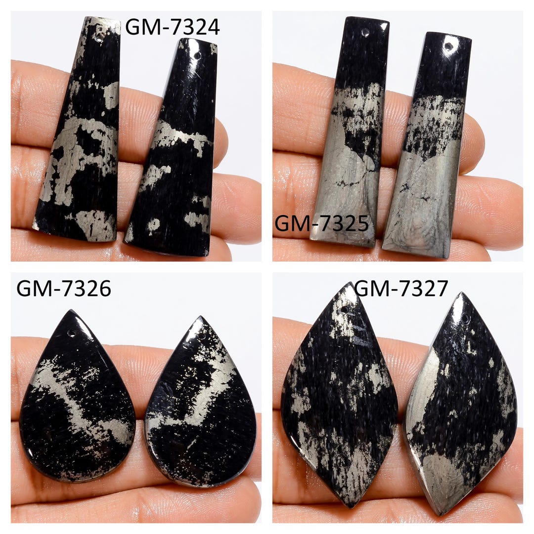 Natural Apache Gold Fancy Shape Front Drilled Smooth Cabochon Matching ...