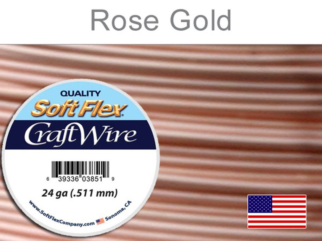 Sale...soft Flex Rose Gold Color Craft Wire 24 Gauge, 45 Foot Spool for ...