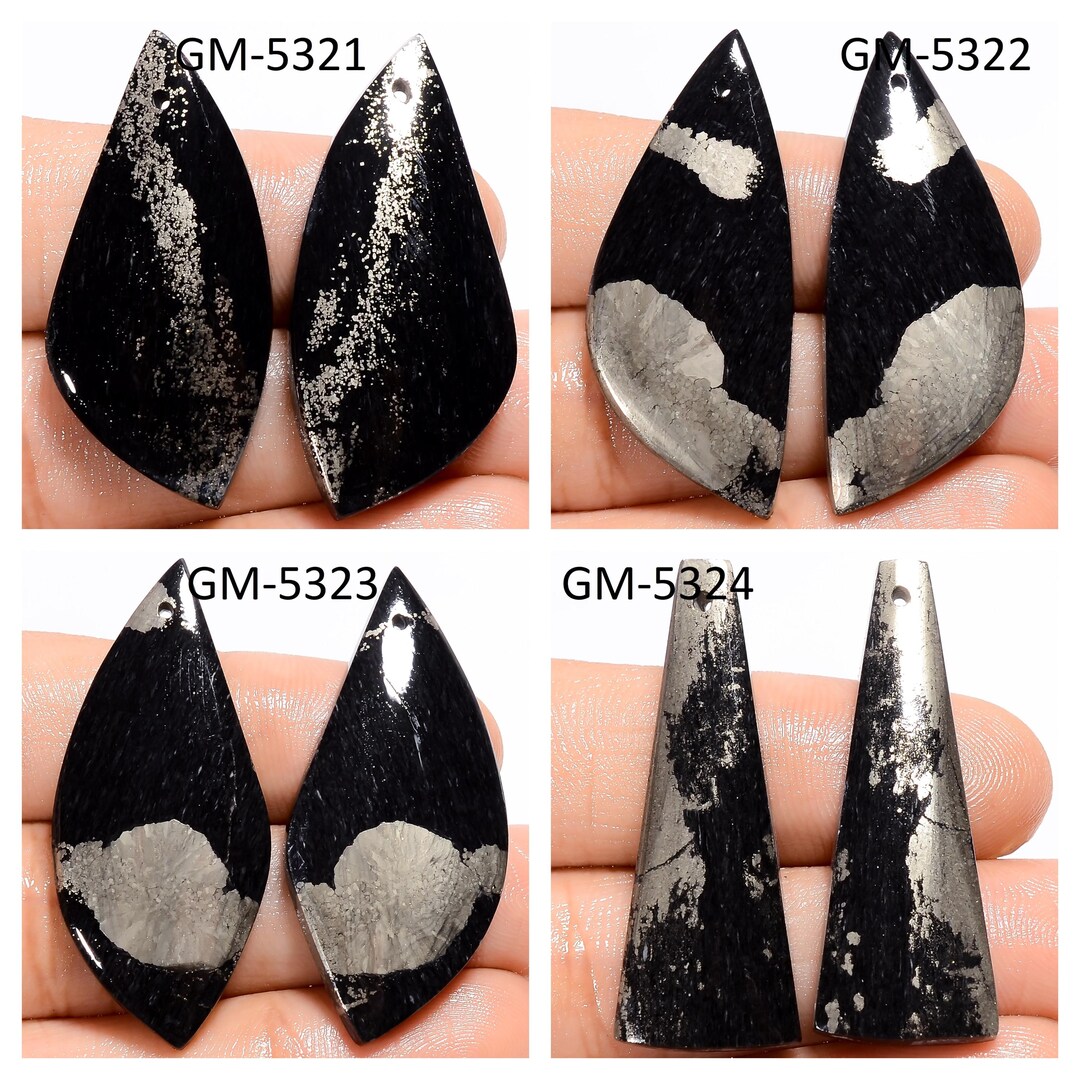 Natural Apache Gold Fancy Shape Drilled Cabochon Matching Pairs, Semi ...