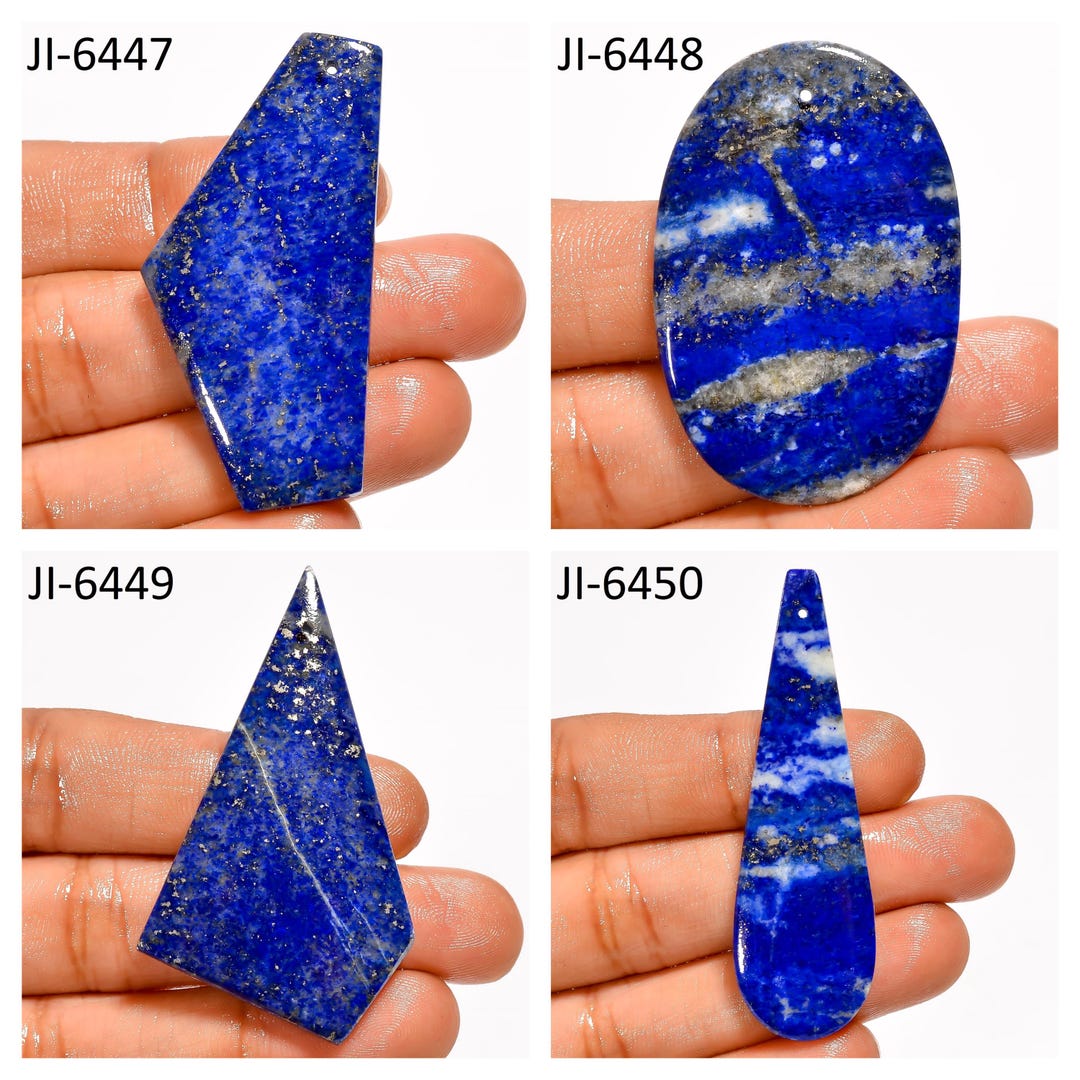 Natural Lapis Lazuli Fancy Shape Front Drilled Smooth Cabochon Single ...