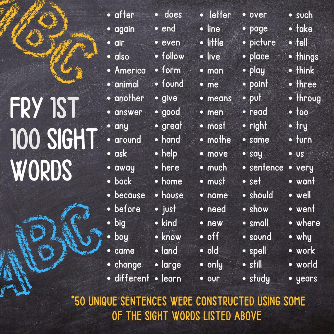 2nd 100 Sight Words | Sight Word Tool | First Grade Sight Words ...