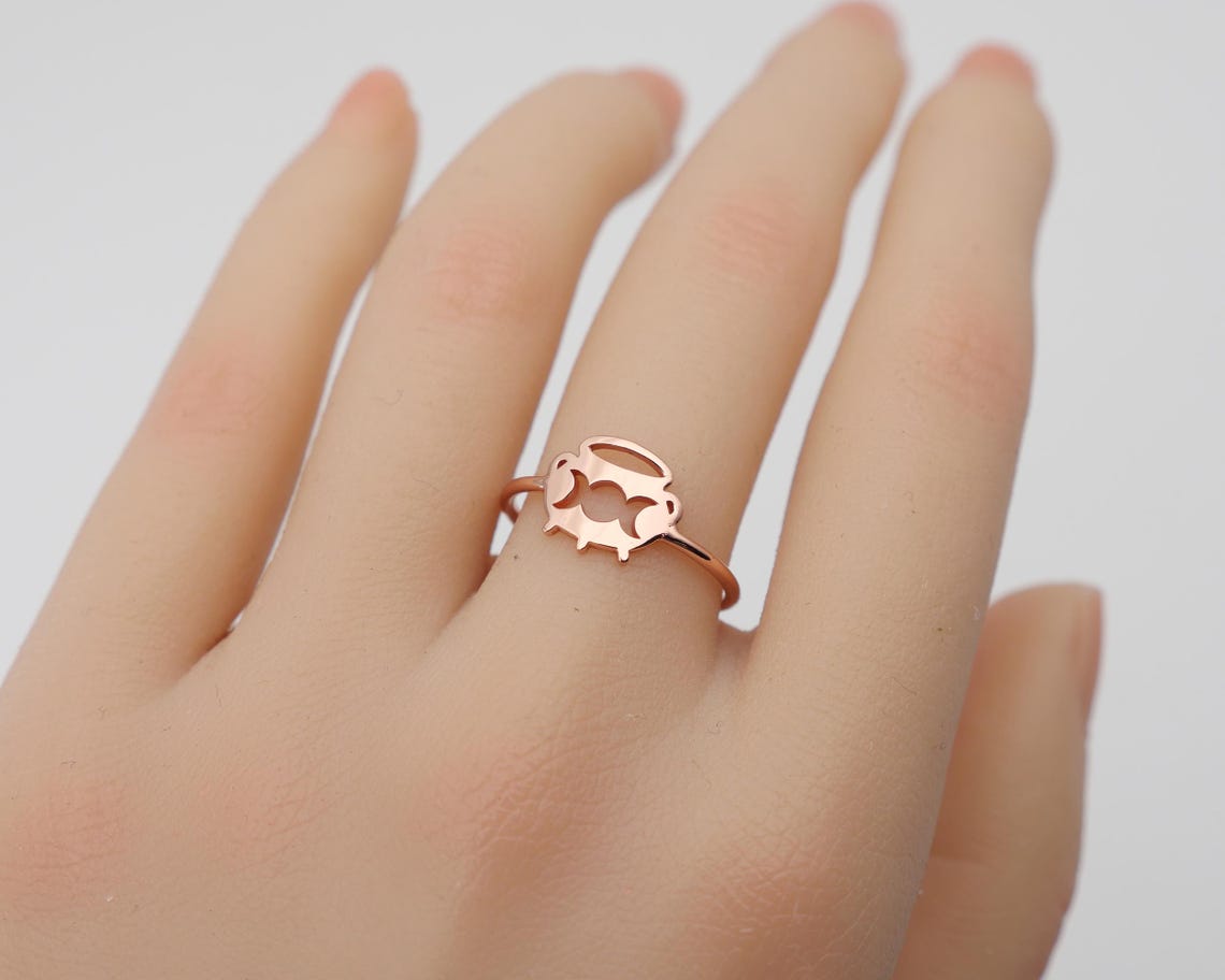 Witch Cauldron Ring With Triple Moon Phase, Sterling Silver Wiccan ...