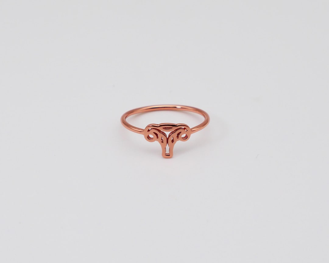Sterling Silver Uterus Ring, Feminist Organ Jewelry Gift for Nurse ...