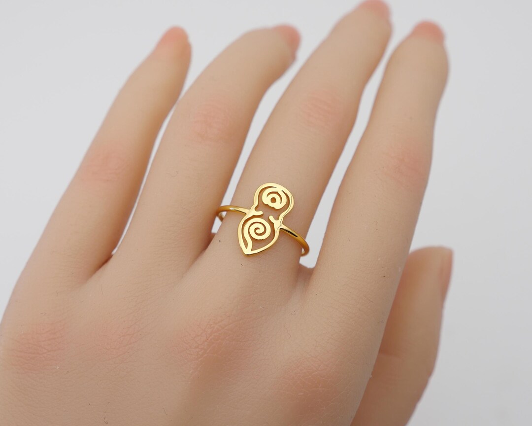 Spiral Goddess Ring, Sterling Silver Wiccan Jewelry, Devine Feminine ...