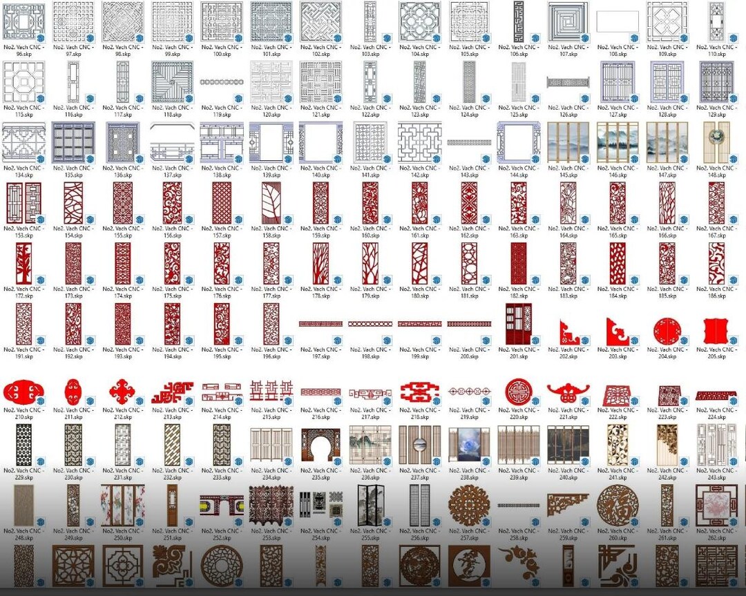 391 CNC Partition Sketchup Laser Cut, CNC Cut - Skp - Etsy