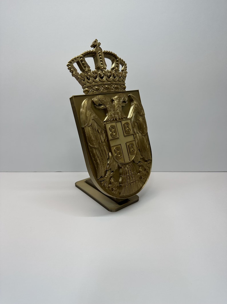 Serbian Coat of Arms – 3D Printed Relief Emblem With Stand | Wall ...