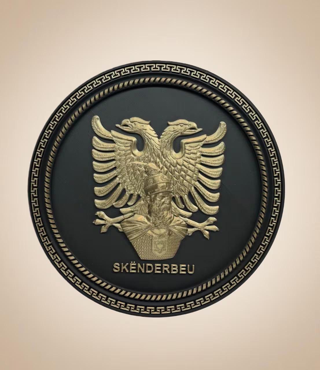 Skënderbeu 3D Wall Plaque With Double-headed Eagle – Albanian Heritage ...