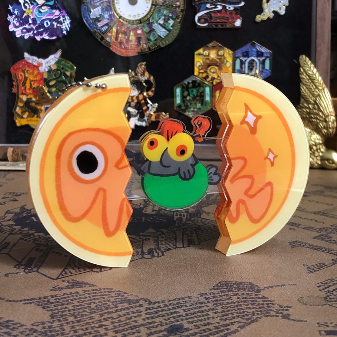 Splatoon 3 Cute Salmon Pull-out Keychain Chibi Acrylic Gamer Charm ...