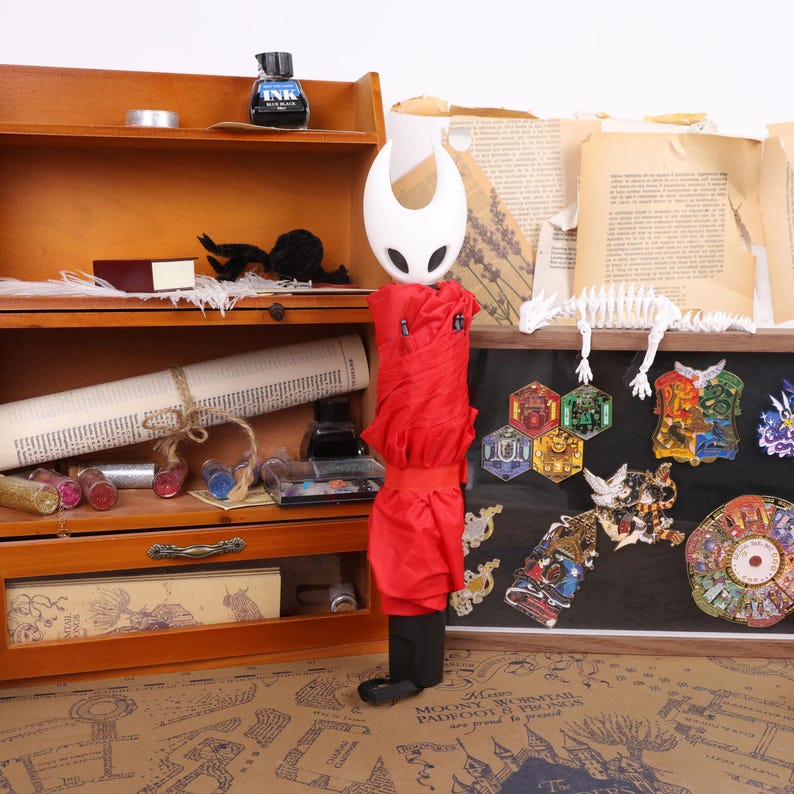 Hornet Cosplay Red Umbrella With 3D Printed Topper Handmade Parasol for ...
