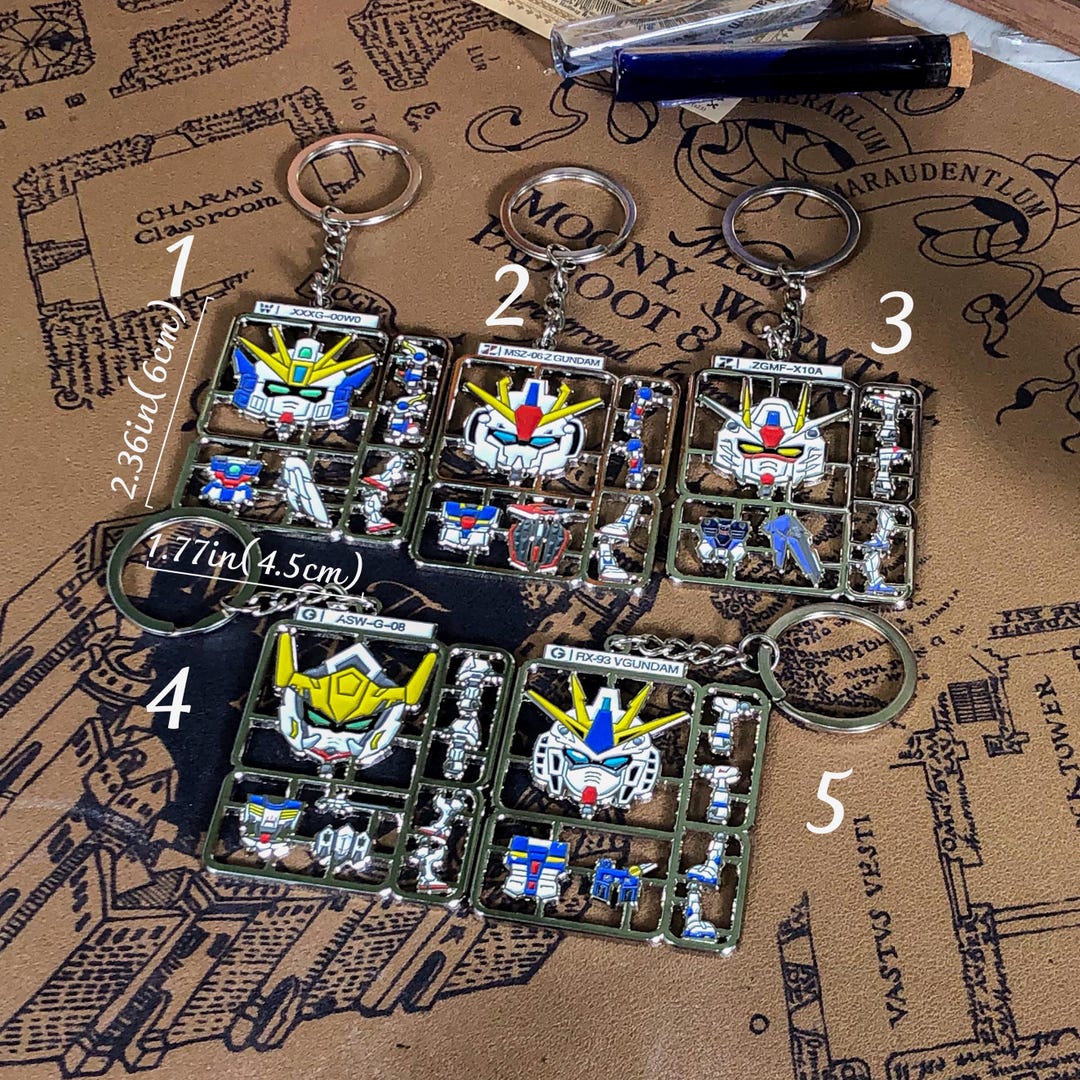 Gundam Metal Keychain Wing Gundam Barbatos Alloy Pendant Mecha Anime ...