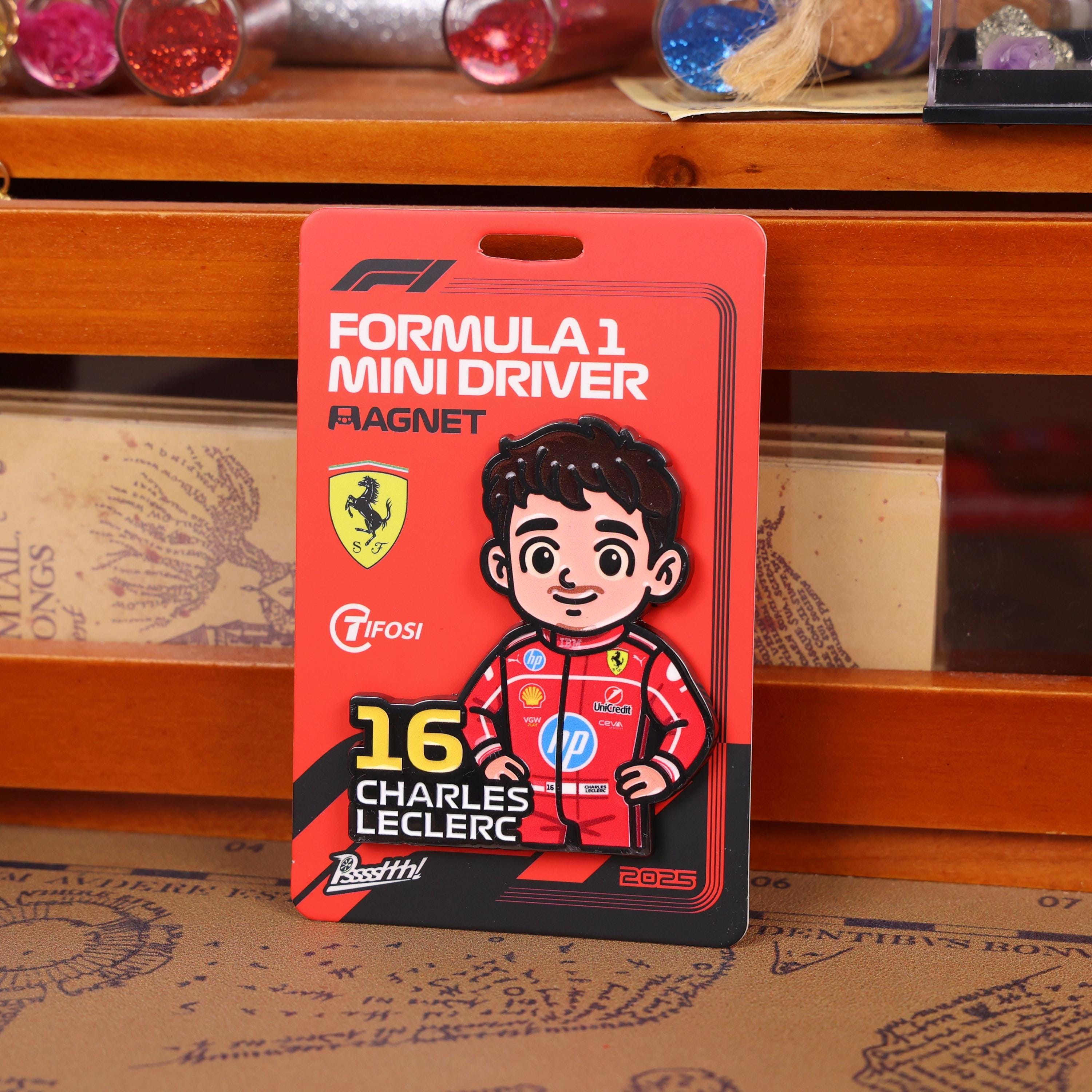 F1 Ferrari Driver Fridge Magnet Fanart Sticker Set Charles Leclerc ...