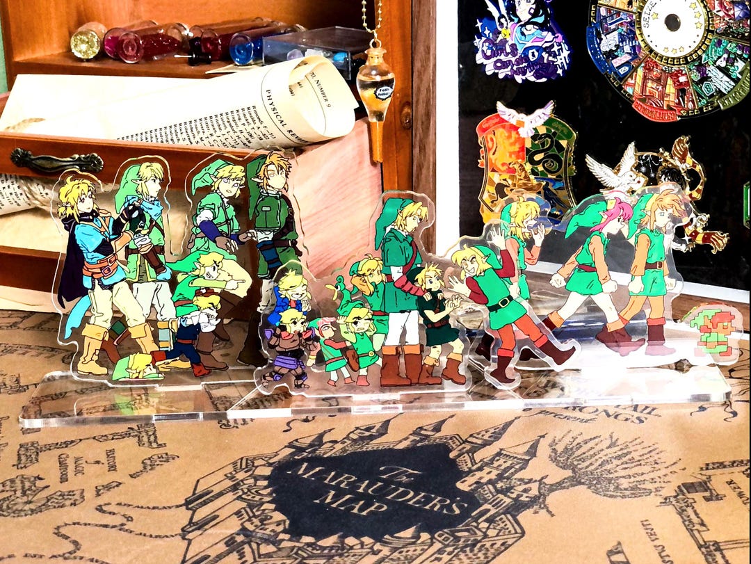 Legend of Zelda Acrylic Link Standee Set of 3 Clear Display Figures for ...