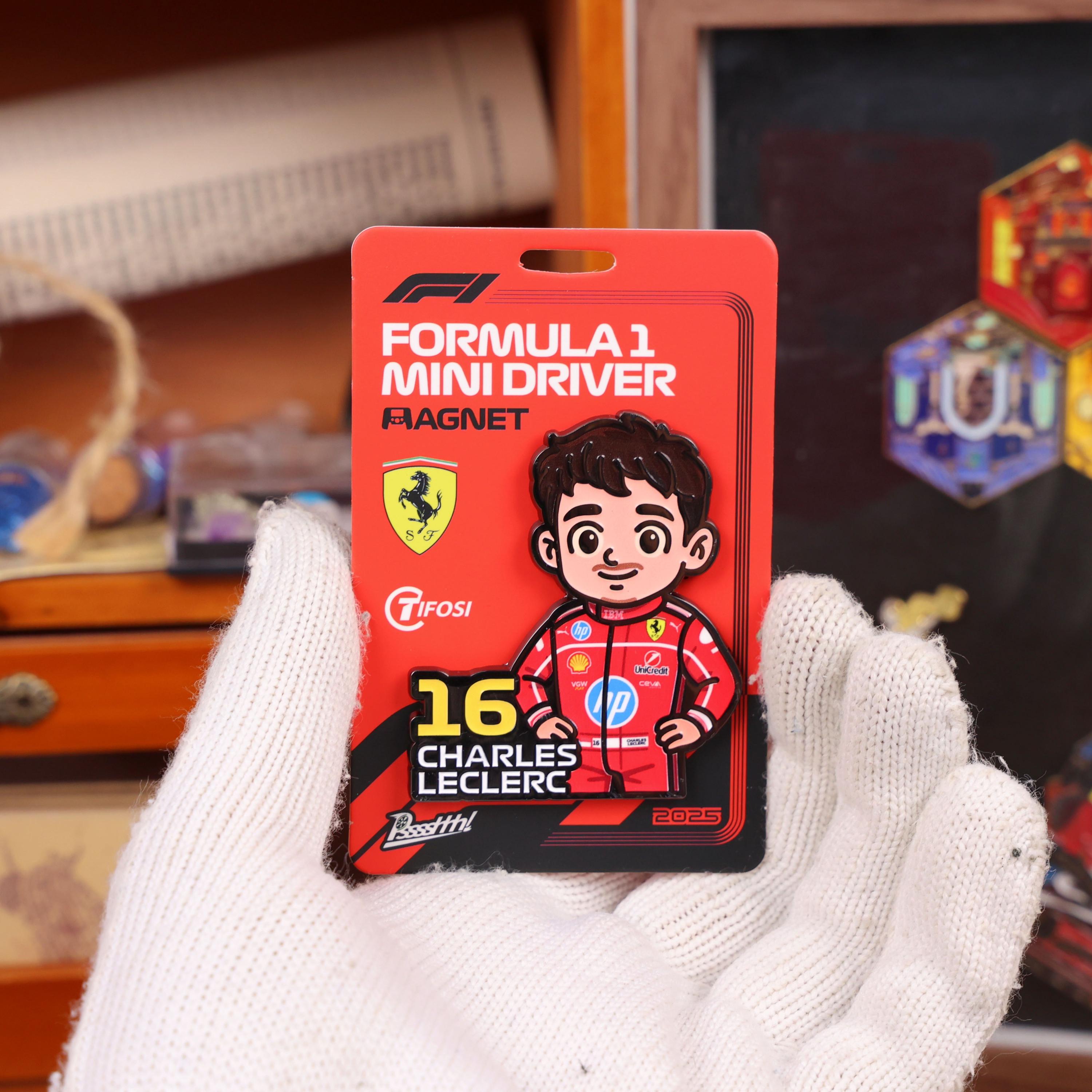 F1 Ferrari Driver Fridge Magnet Fanart Sticker Set Charles Leclerc ...