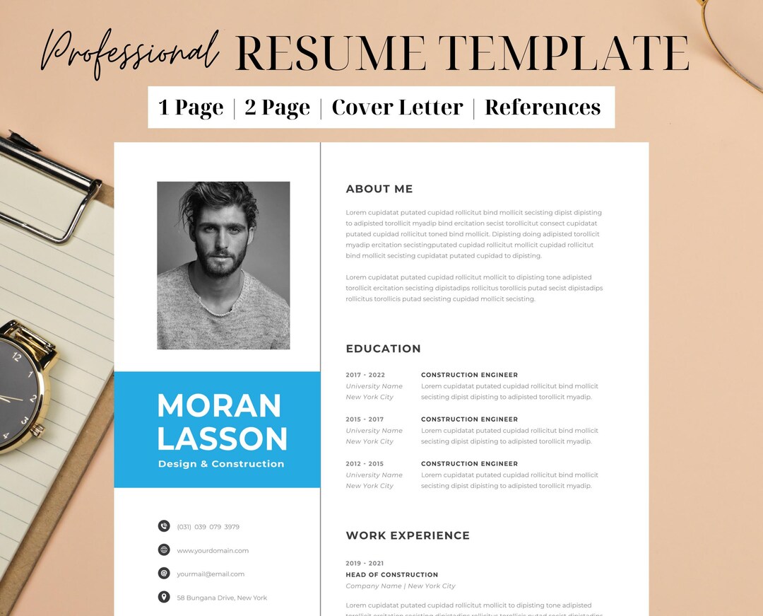 Engineer CV Template | Basic Resume + Cover Letter | Modern ...