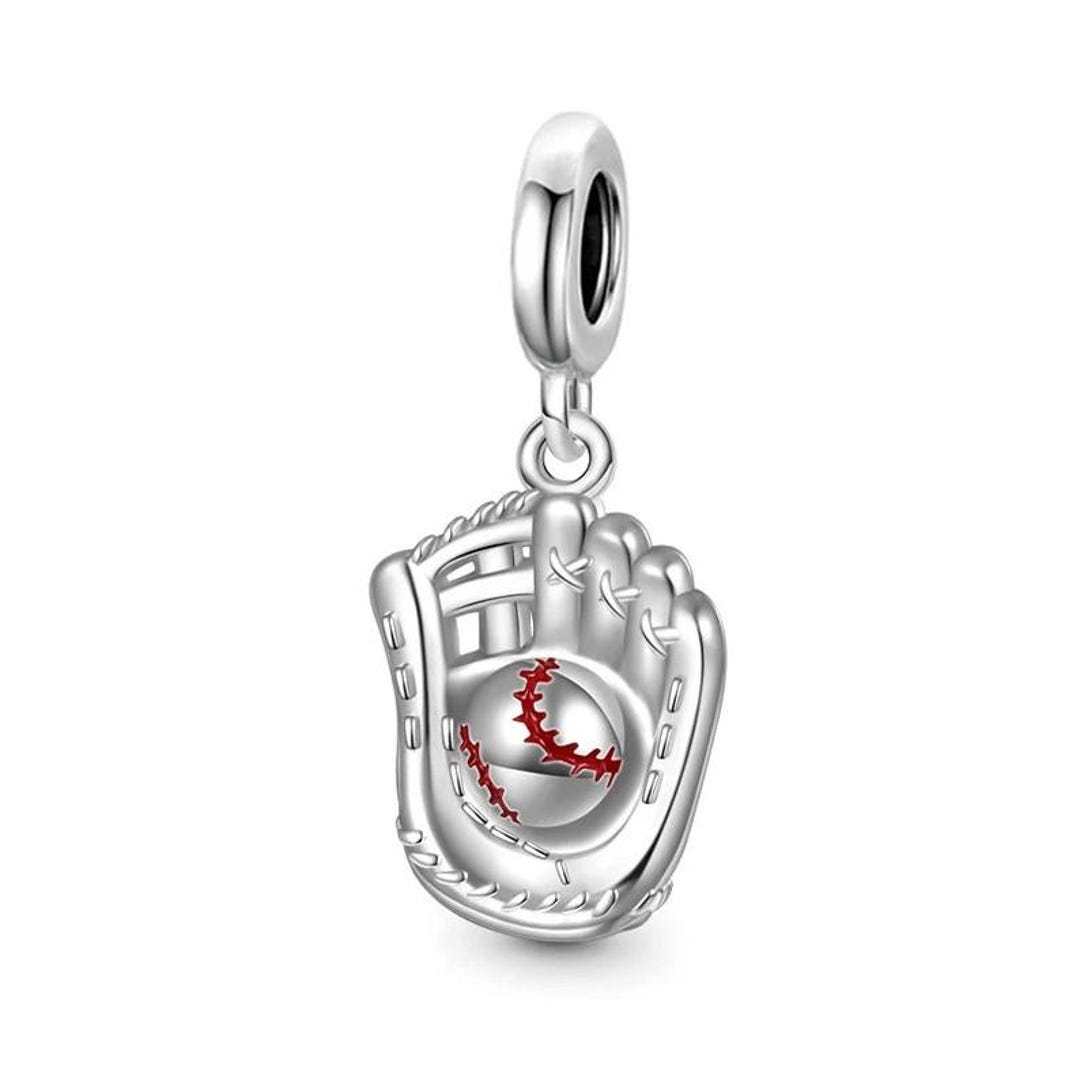 Baseball Charm for Pandora Bracelet, 925 Sterling Silver, Sport Charm ...