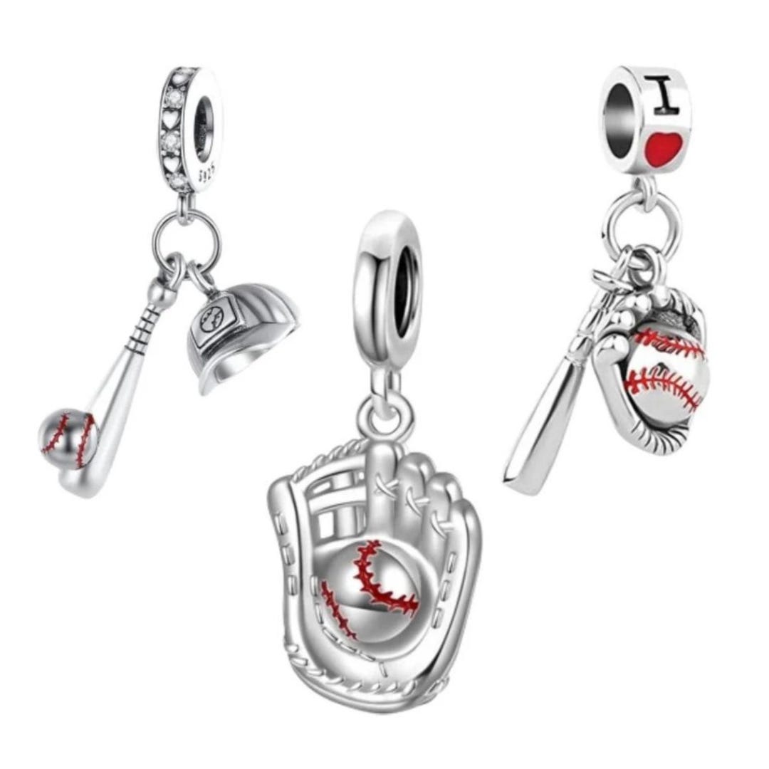 Baseball Glove Charm for Pandora Bracelet, 925 Sterling Silver, Sport ...