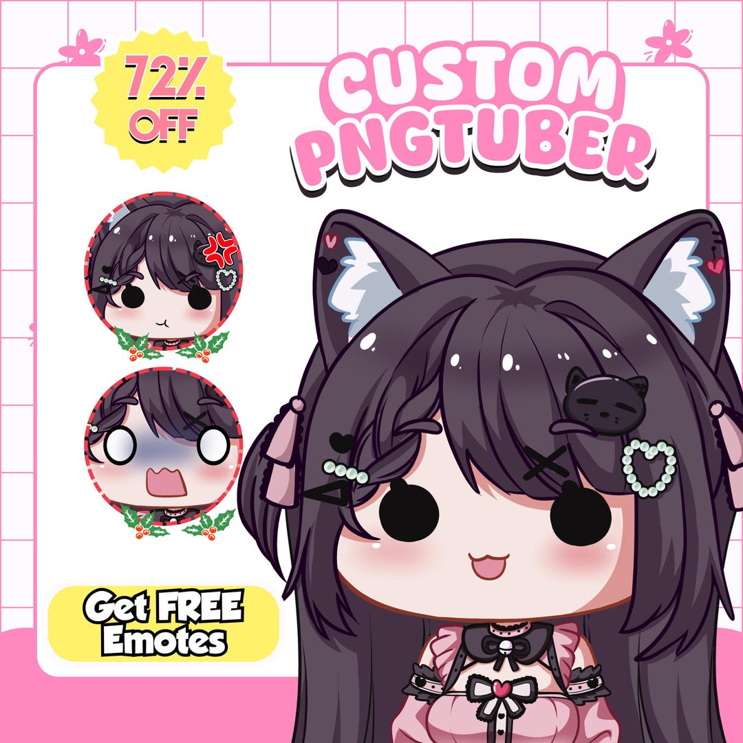 Custom Chibi PNGTuber, Comisión Pngtuber, Comisión de Avatar en ...