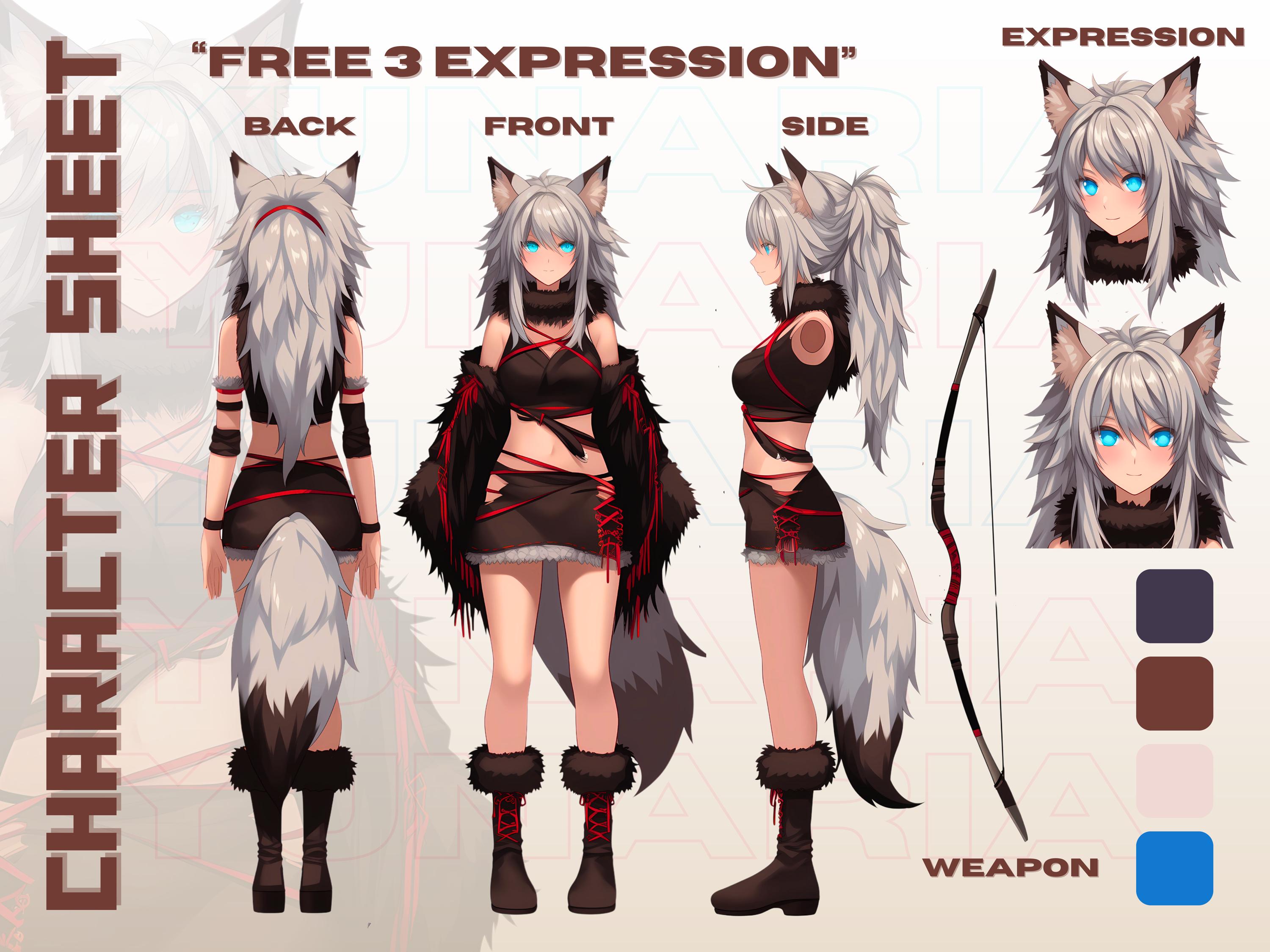 Character Reference Sheet, Custom Reference Sheet, Furry Reference ...