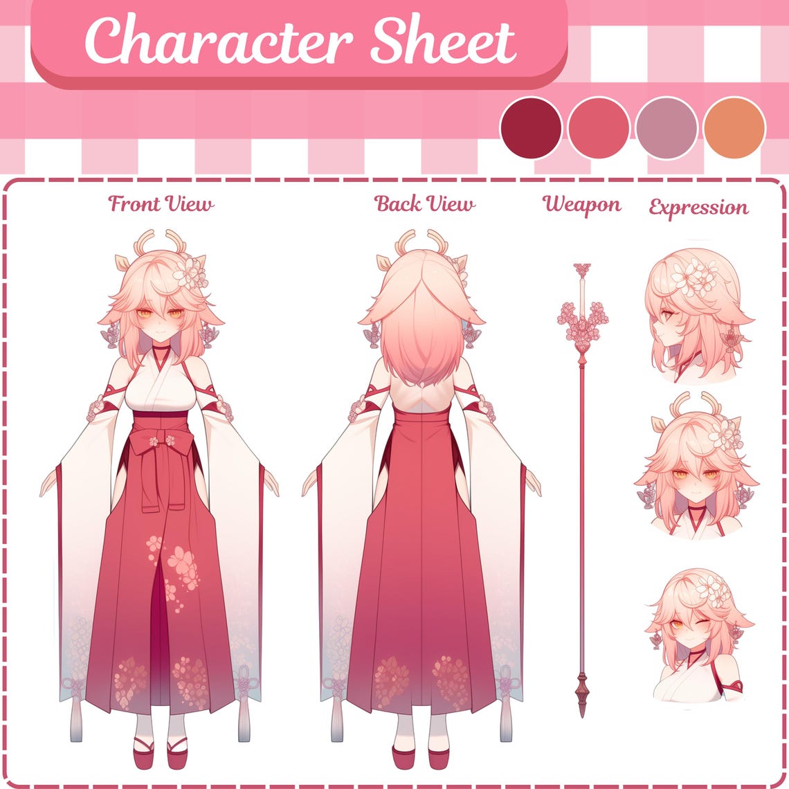 CHARACTER SHEET, Reference Sheet, Character Reference Sheet, Furry Reference Sheet, Vtuber Model ...