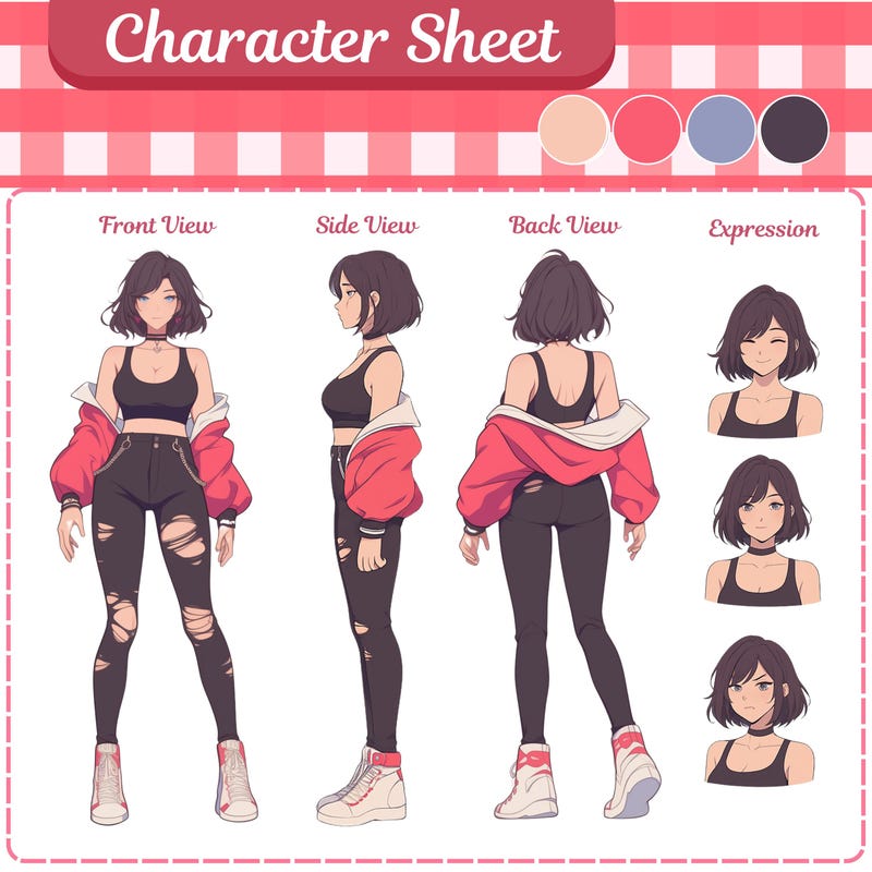 Reference Sheet Vtuber - Etsy