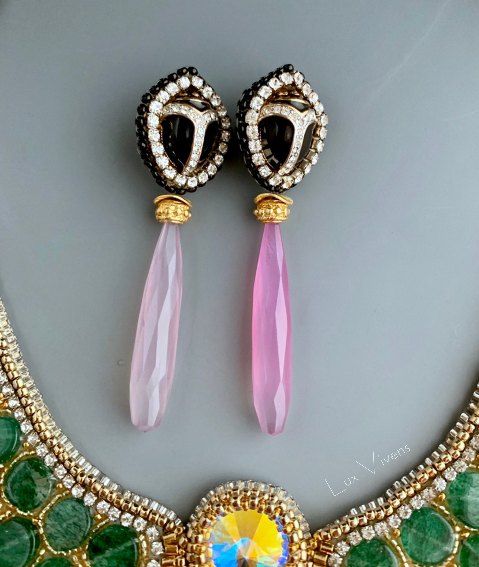 Modern Scarab Collar Necklace With Gemstone Embroidery; Luxurious ...