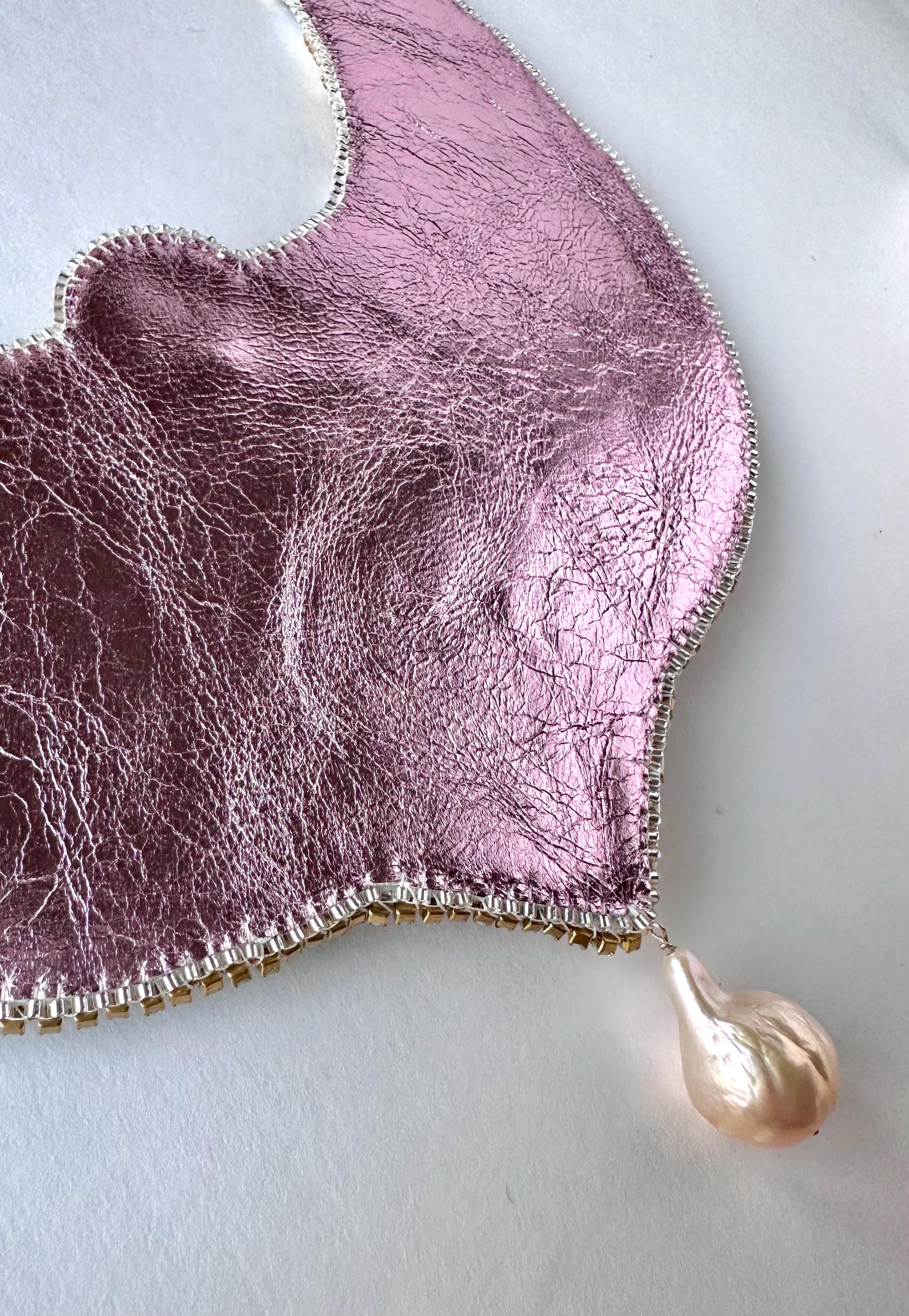 Abstract Winged Scarab Embroidery Necklace Hand Embroidered Colorful ...