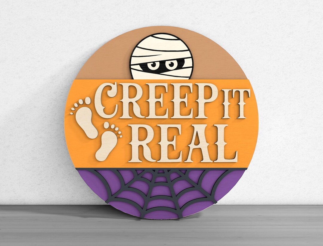 Creep It Real Welcome Sign Laser Cut Digital Files SVG – Funny ...