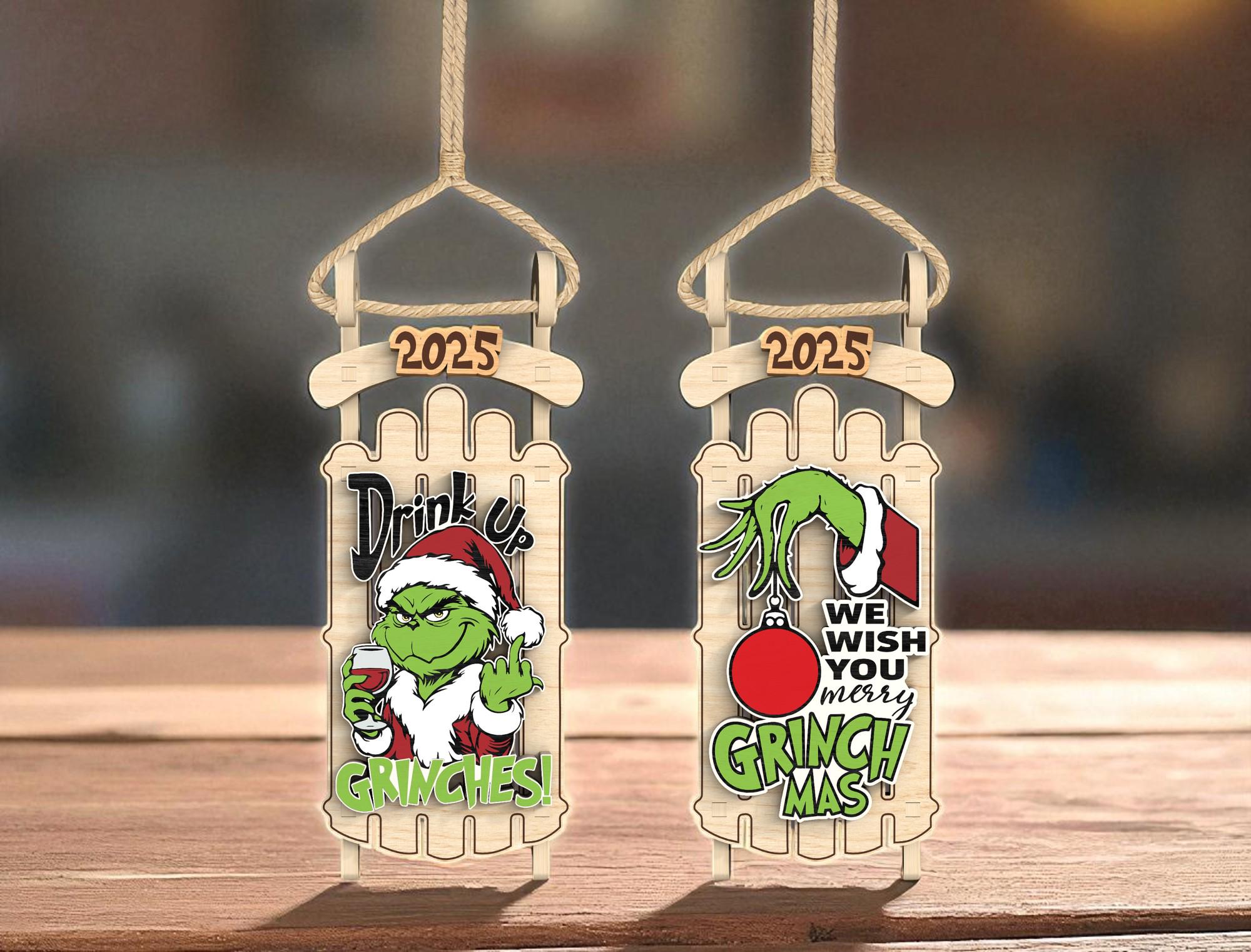 Grinch Funny Christmas Ornament Laser Cut Digital Files SVG – Funny ...