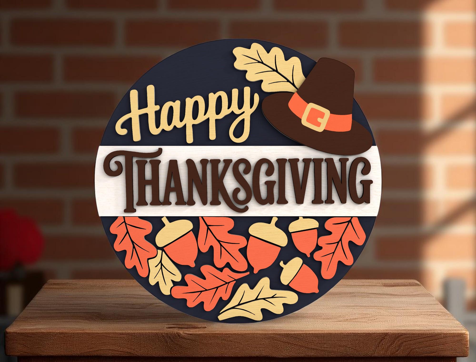 Happy Thanksgiving Welcome Sign Laser Cut Digital SVG – Fall Harvest ...