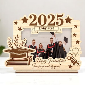 2025 Graduation Photo Frame Digital File Laser Cut SVG | Happy ...