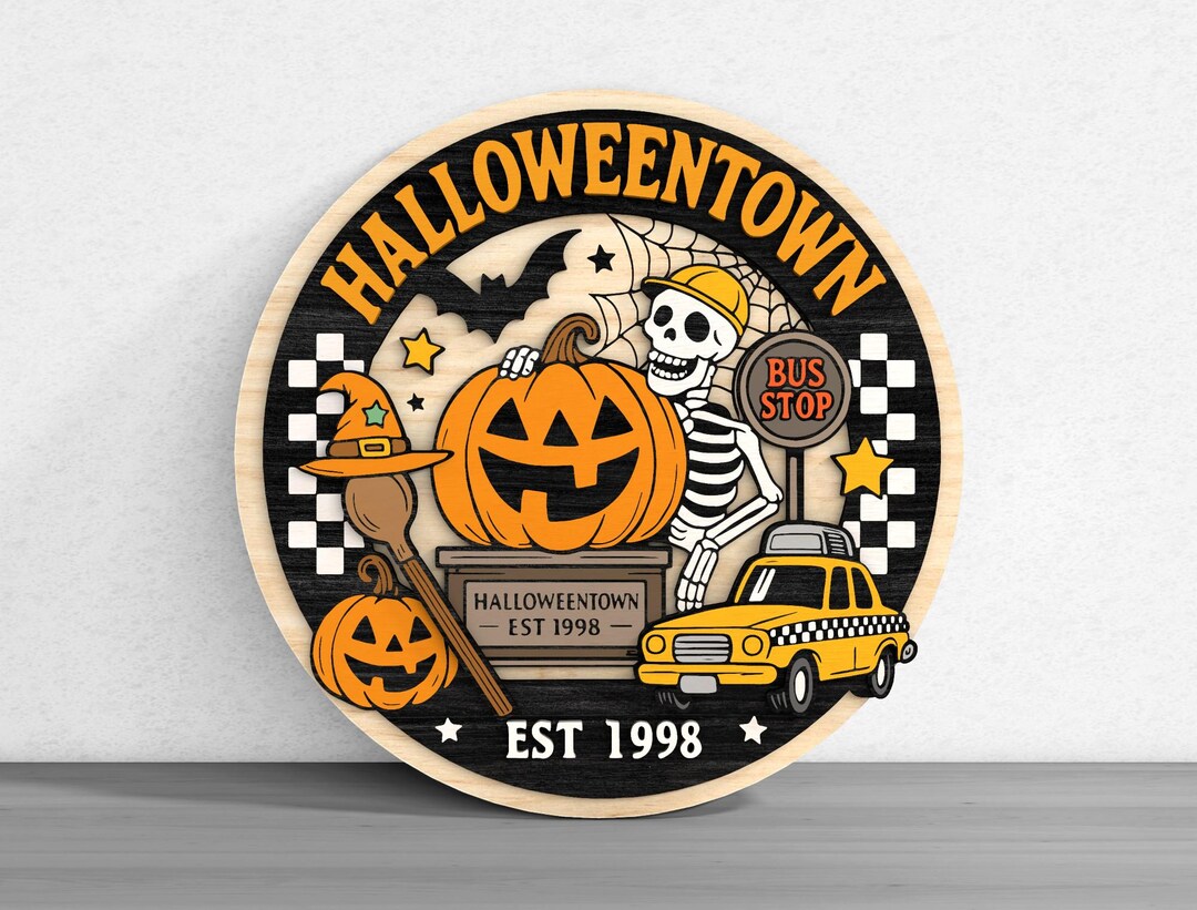 Halloweentown Welcome Sign Laser Cut Digital Files SVG – Halloween ...