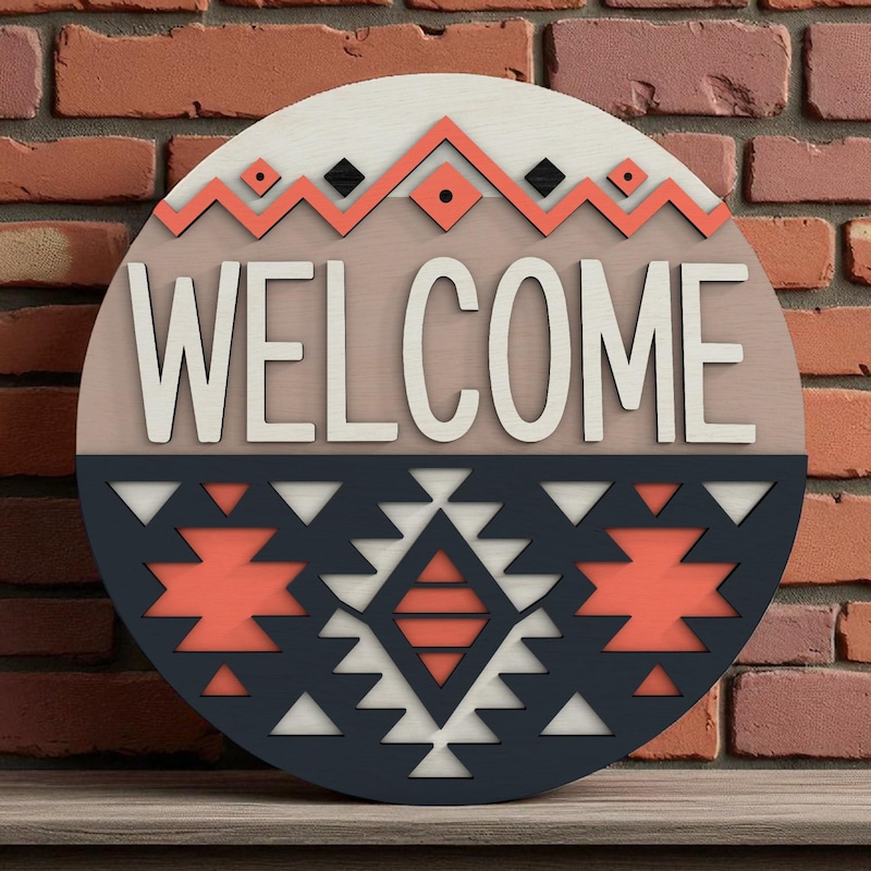 Aztec Wood Sign - Etsy