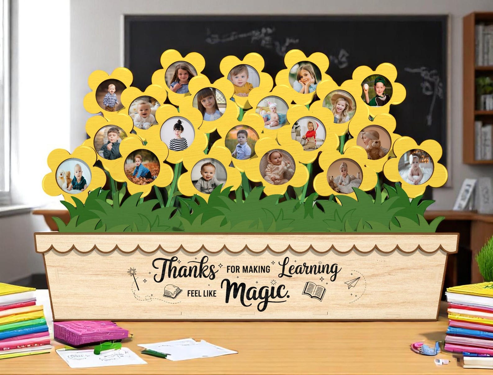Photo Frame Best Teacher Flower Box Laser Cut BUNDLE SVG | Teacher ...