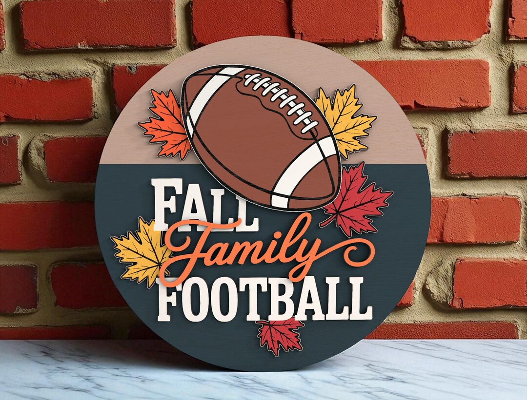 Fall Family Football Welcome Sign Digital Files SVG - Autumn Sports ...