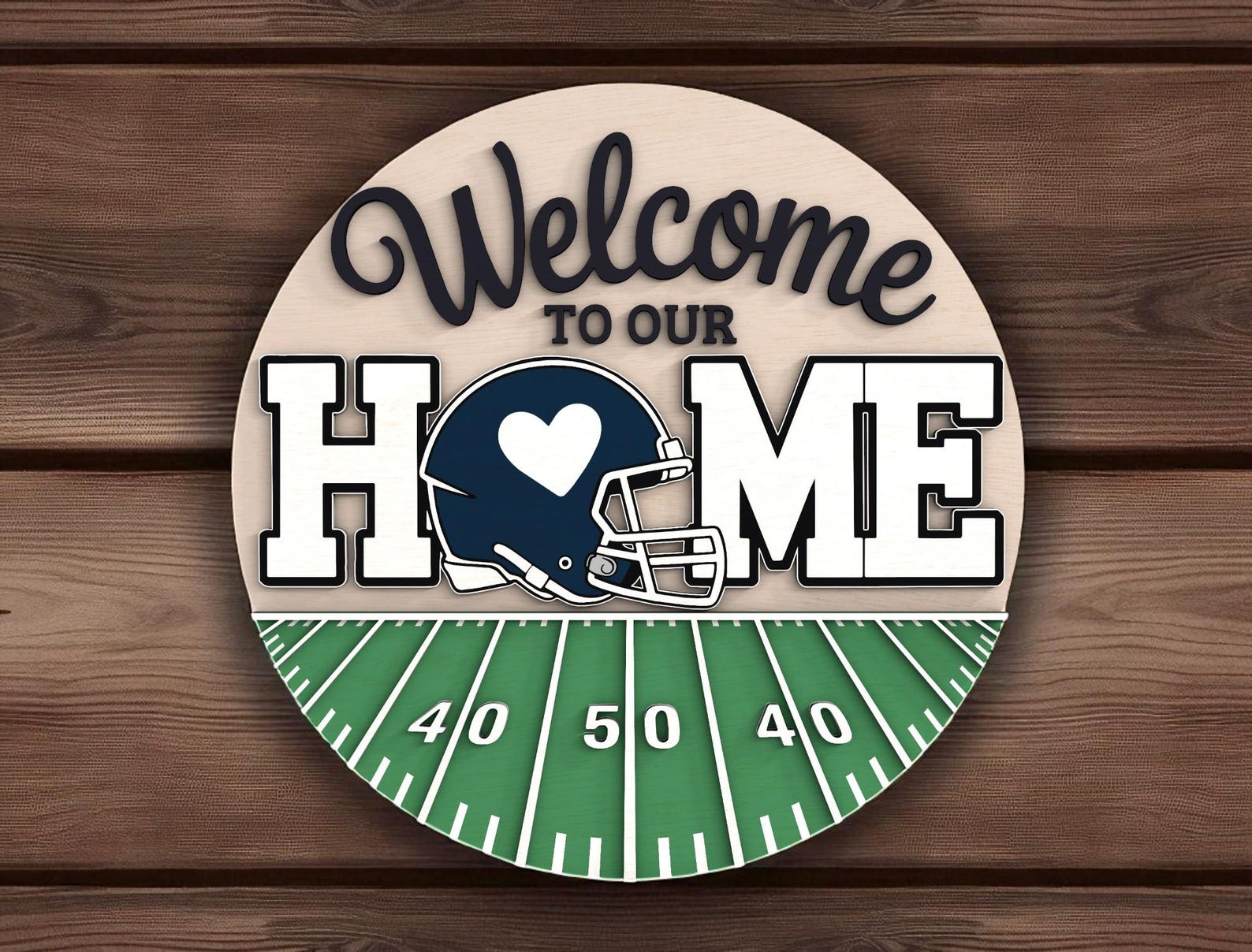 Welcome to Our Home Football Welcome Sign Laser Cut Digital Files SVG ...